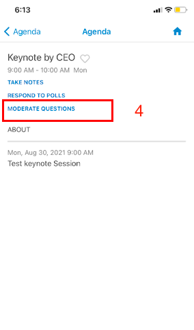 How to configure a session to allow Q&A's